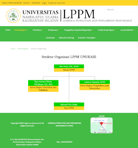 Struktur Organisasi LPPM - UNIVERSITAS NAHDLATUL ULAMA KALIMANTAN SELATAN